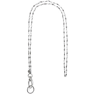 Stainless Steel Chain Women's Lanyard, Stronger, Made in USA, Badge Holder 34 inches, - Stainless Steel - Non Breakaway