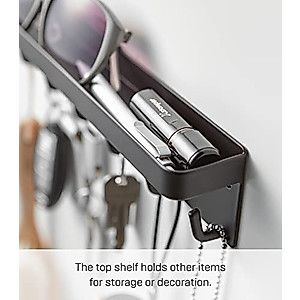 YAMAZAKI home 2755 Magnetic Key Rack with Tray, One Size, Black