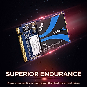 SABRENT 1TB Rocket NVMe PCIe M.2 2242 DRAM Less Low Power Internal High Performance SSD (SB-1342-1TB)