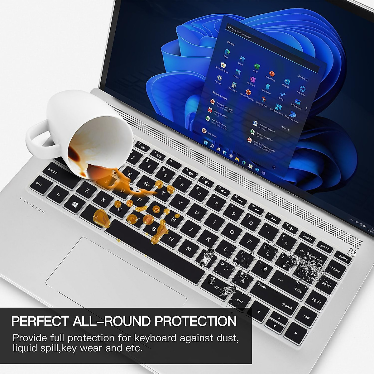 Keyboard Cover for HP Pavilion x360 14" /HP 14 Laptop 14-dq 14-fq 14-bf 14-cm/cf 14-df/dk/ds 14m-ba/cd 14m-dh 14-dq0052dx 14-dq0040nr/dq5009nr/dq0760dx/dq0762dx 14-fq1025nr/fq0033dx(Not Fit 14m-dw/dy)