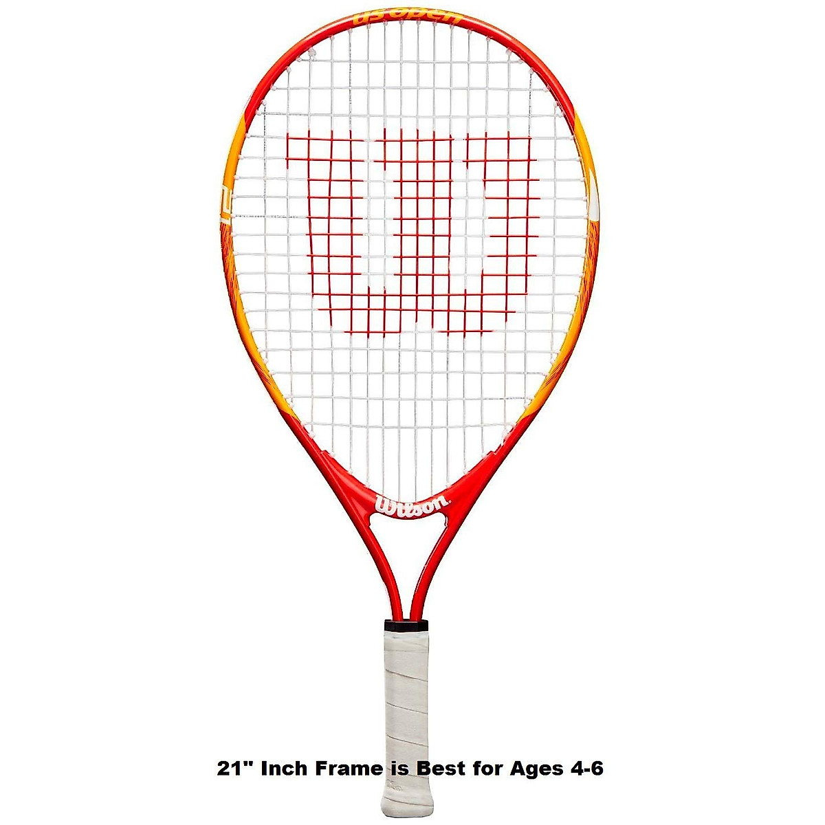 Wilson US Open 23 Junior Tennis Racquet Bundled with a Pink/White Wilson Advantage II Tennis Bag (Perfect for Girls Age 7-8)