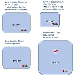 Rosy Kids Ultra Soft Breathable Double Layer Baby Receiving Blanket, Swaddle Blanket for Baby Girl and Baby Boy, Color21JY02