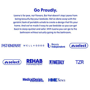 Loona Premium Spill Proof Female Urinal - Quiet, No Splash Design for Women - Ideal for Bedside, Travel, and Outdoor Use - Loona Blue - HSA/FSA Eligible