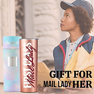 Onebttl Mail Carrier Gifts for Women, Mail Lady Gifts, Gifts for Mail Carrier, Postal Workers, Mail Lady, First Class Mail Lady Stainless Steel Tumbler 20OZ