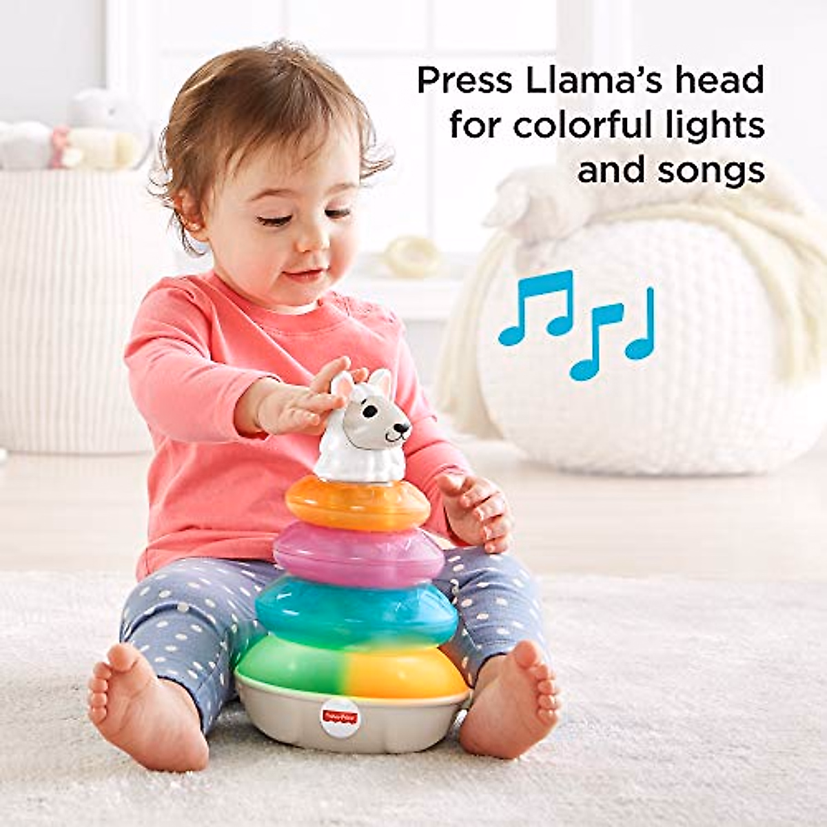 Fisher-Price Linkimals Lights & Colors Llama, Multi Color