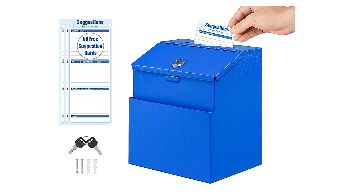 KYODOLED Suggestion Box with Lock - Secure & Convenient