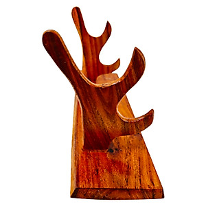 Gurkha Kukri Display Wooden Stand- Two Tier Handmade Wooden Kukri Knife Stand Fit for Size 14-17 Inch Long Kukri included Handel and Blade Real Nepaloden Sword Kukri Knife Display Wooden Stand