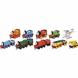Thomas & Friends Diecast Toy Trains Sodor Steamies Set of 10 Push-Along Engines & Vehicles for Preschool Pretend Play Kids Ages 3+ Years