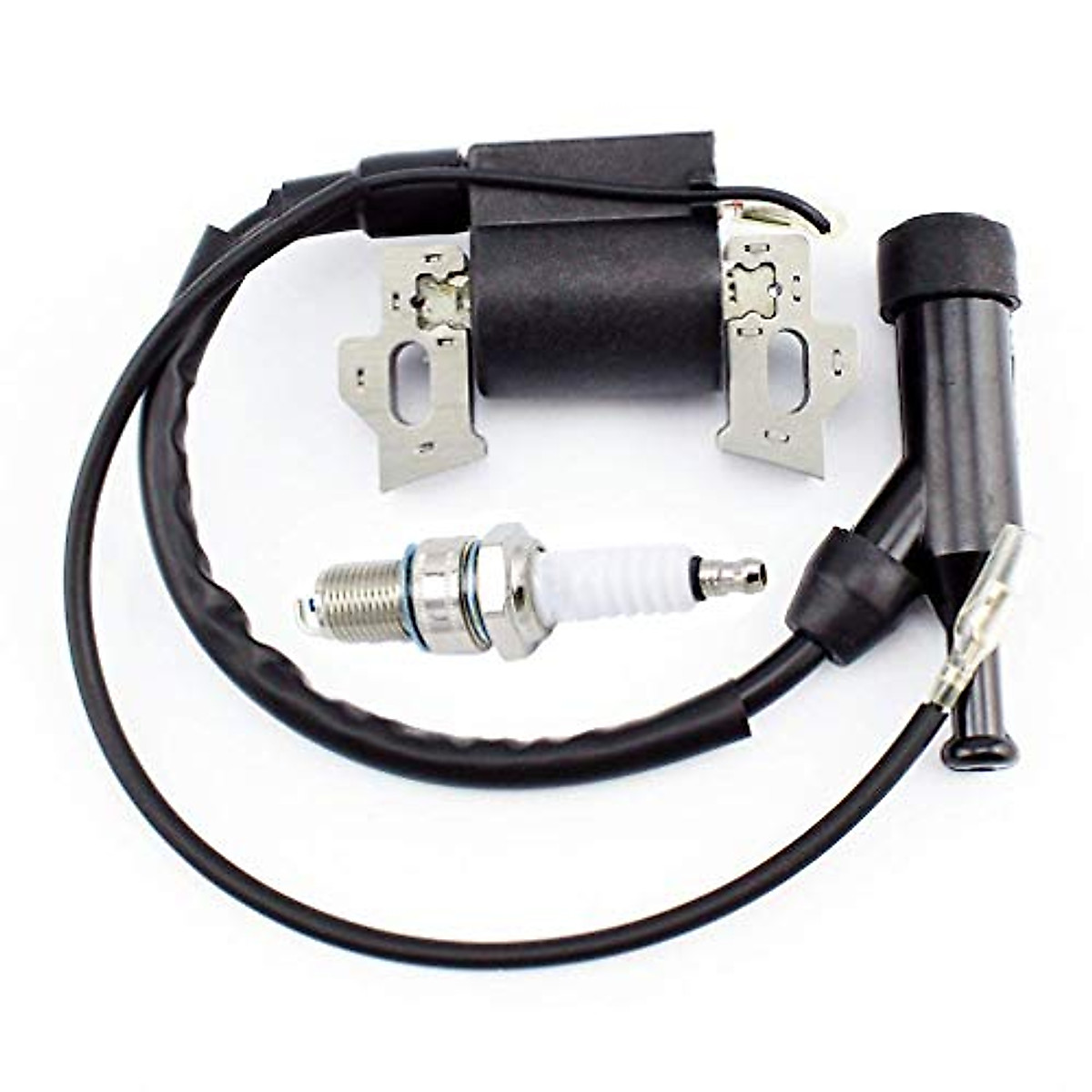 Ignition Coil For Honda GX120 GX160 GX200 Engine Generator Rototiller 4589693 30500-ZE1-073 with Spark Plug Air Filter by TOPEMAI