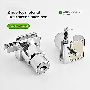 Cabinet Lock Zinc Alloy Office Fittings Multipurpose Metal Latches Door Latch Compact Size Sliding Glass Home Supplies - (Style A, Color: 2 8 2 6 4 4cm)