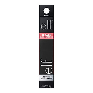 e.l.f. O Face Satin Lipstick, Richly Pigmented, Nourishing & Long-Lasting Creamy Lipstick, Infused With Jojoba, Vegan & Cruelty-Free, Feeling Myself