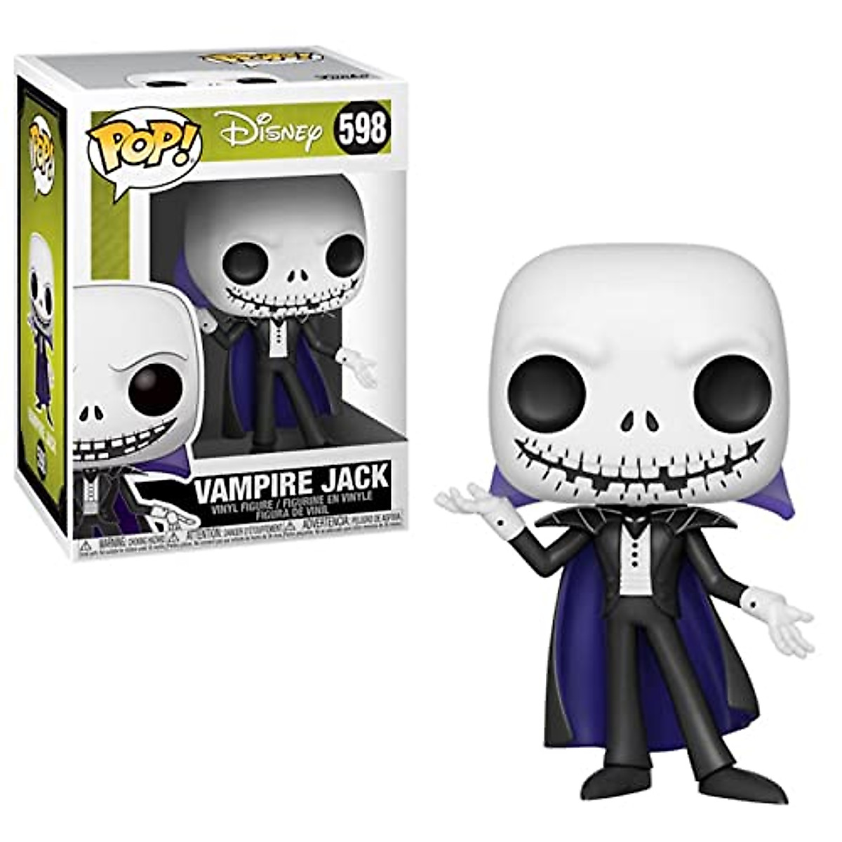 Funko Disney: The Nightmare Before Christmas - Vampire Jack Skellington Pop! Vinyl Figure (Bundled with Compatible Pop Box Protector Case)
