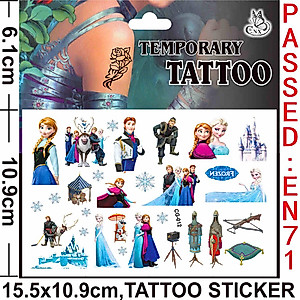 Frozen Birthday Party Supplies Set ，Frozen Party Decorations ，Frozen Party Supplies | Set includes Banner, Tablecloth, Cake Plates,follow balloons， Napkins, tattoo stickers, Serves 20Guests