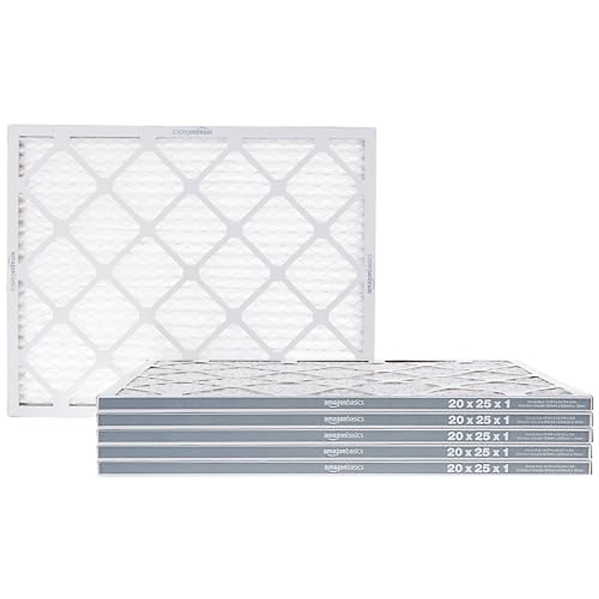 Amazon Basics Merv 8 AC Furnace Air Filter - 20'' x 25'' x 1'', 6-Pack