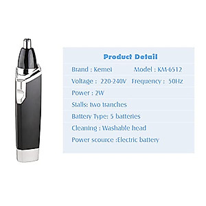 Nose Hair Trimmer Nose Hair Trimmer For Men Hair Clippers With Abs Material, Battery operated Trimmer, Easy To Clean(black)
