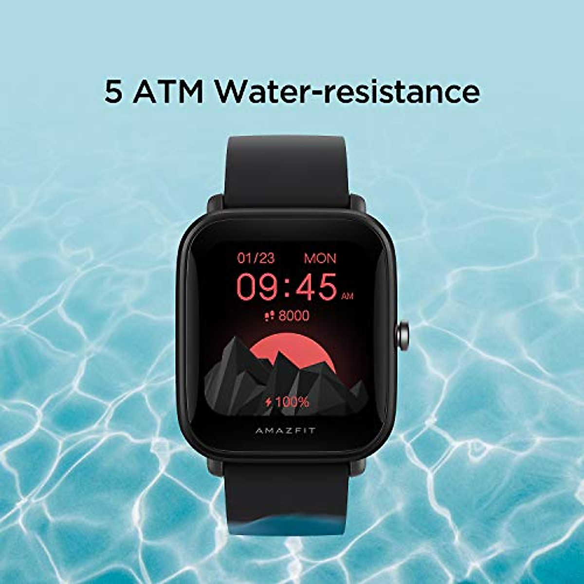 Amazfit Bip U Pro Smart Watch with Alexa Built-In for Men Women, GPS Fitness Tracker with 60+ Sport Modes, Blood Oxygen Heart Rate Sleep Monitor, 5 ATM Water Resistant, for iPhone Android(Black)