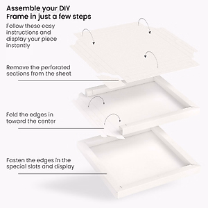 ARTEZA Acrylic Paper Foldable Canvas Pad, 9.5x9.5 Inches, 20 Sheets, DIY Frame