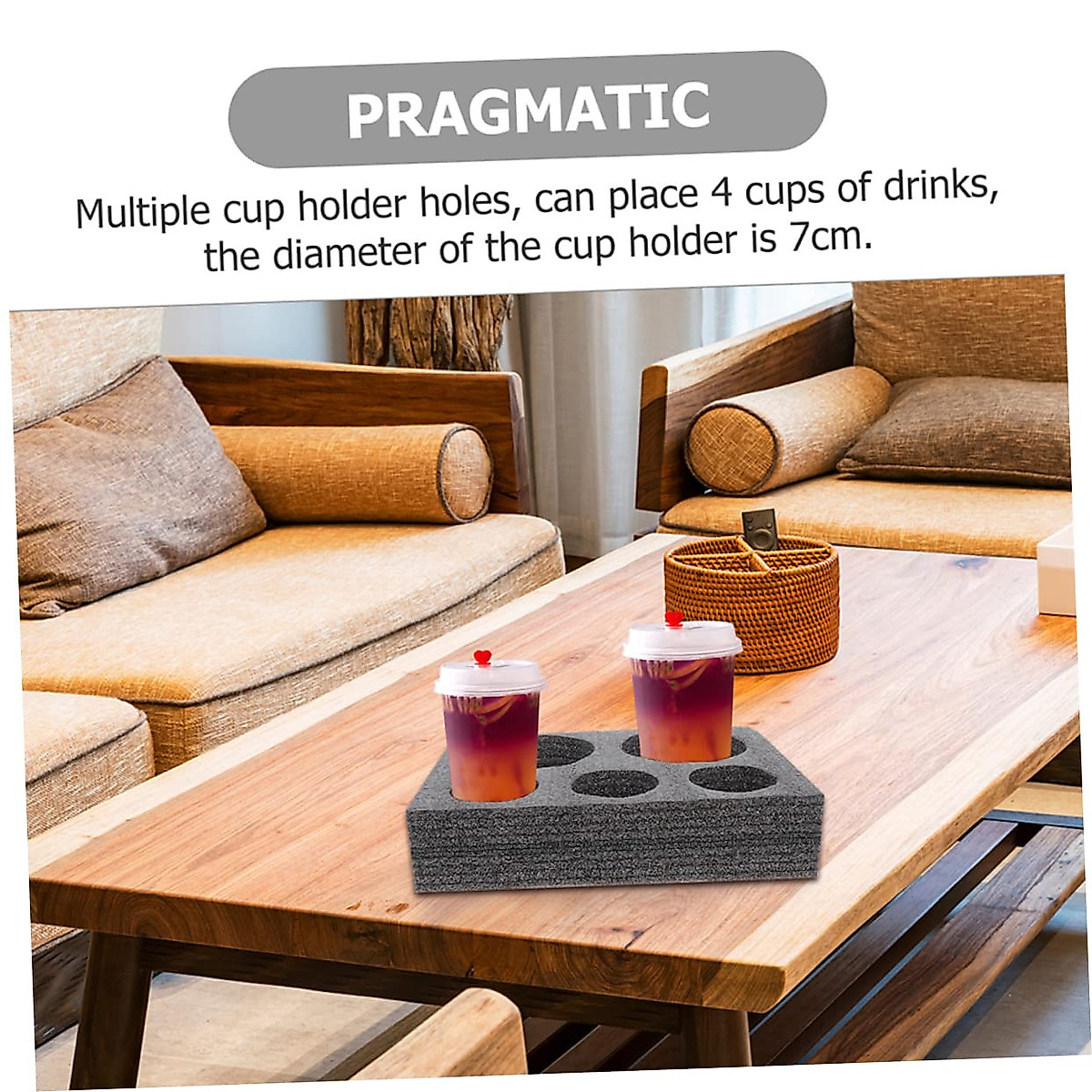 2 Pcs Pearl Cotton Cup Holder Portable Cup Carrier Foam Drink Holder 32 oz Cups Cup Holder Tray for car Thermal Coffee Mug Coffee Cup Carrier Tray Black Mug Bottle Holder re-usable