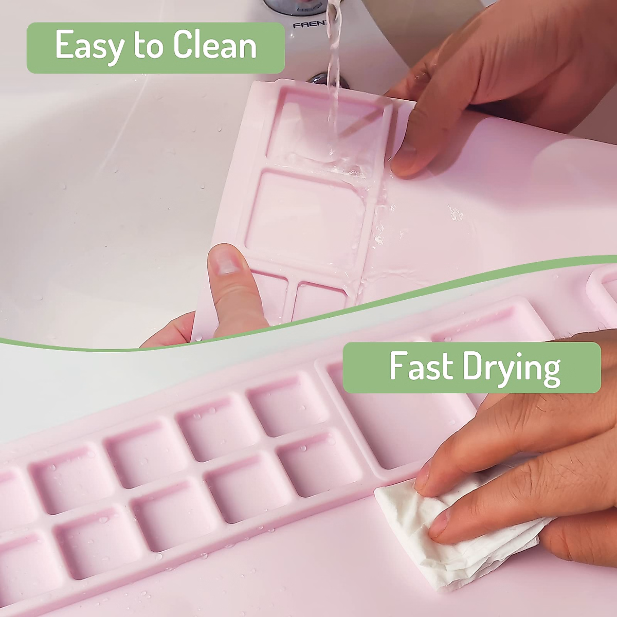 Aubeco Silicone Craft Mat with Built in Cleaning Cup and Paint Holder, Art Silicone Mat Large, 19.9"x16.9" Clay Mat, Nonslip Room Silicone mat for Painting, Table, Resin and Play, Pink