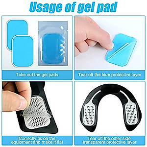 Hungdao 100 Pcs 50 Packs Gel Pads for ABS Stimulator ABS Trainer Replacement Gel Sheet ABS Gel Pads Muscle Stimulator Pads for Abdominal Muscle Trainer AB Workout Toning Belt