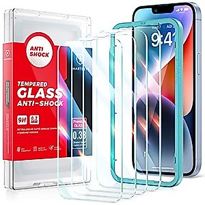 SmartDevil 3 Pack Screen Protector for iPhone 13 Pro Max/iPhone 14 Plus(6.7 Inch), [Easy Installation Frame][Double Military Grade Shatterproof] HD Bubble Free 9H Tempered Glass-Case Friendly