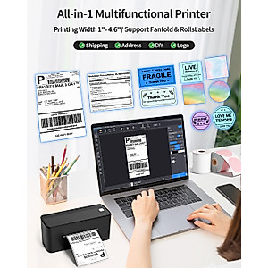 Phomemo Bluetooth Thermal Shipping Label Printer, Wireless 4x6 Shipping Label Printer for Shipping Packages, Support Android, iPhone and Windows, Widely Used for Amazon, Ebay, Shopify, USPS, FedEx