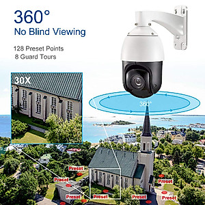 EVERSECU 2MP Auto-Cruise PTZ Security Camera 20X Optical Zoom HD 4-in-1 TVI/AHD/CVI/CVBS Video Surveillance- Pattern Scan, Waterproof, Night Vision, Coaxial Wired High Speed Dome CCTV Camera