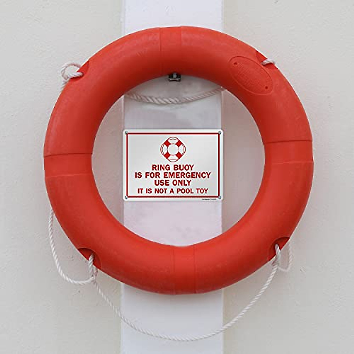 SmartSign "Ring Buoy Is For Emergency Use Only, It Is Not A Pool Toy" Sign | 10" x 14" Aluminum