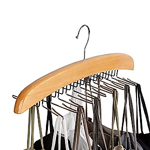 Corodo Closet Organizer, 24 Foldable Metal Hooks Clothes Organizer, Closet Organizers and Storage, Non-Slip Wooden Space Saving Hangers(1 Pack)