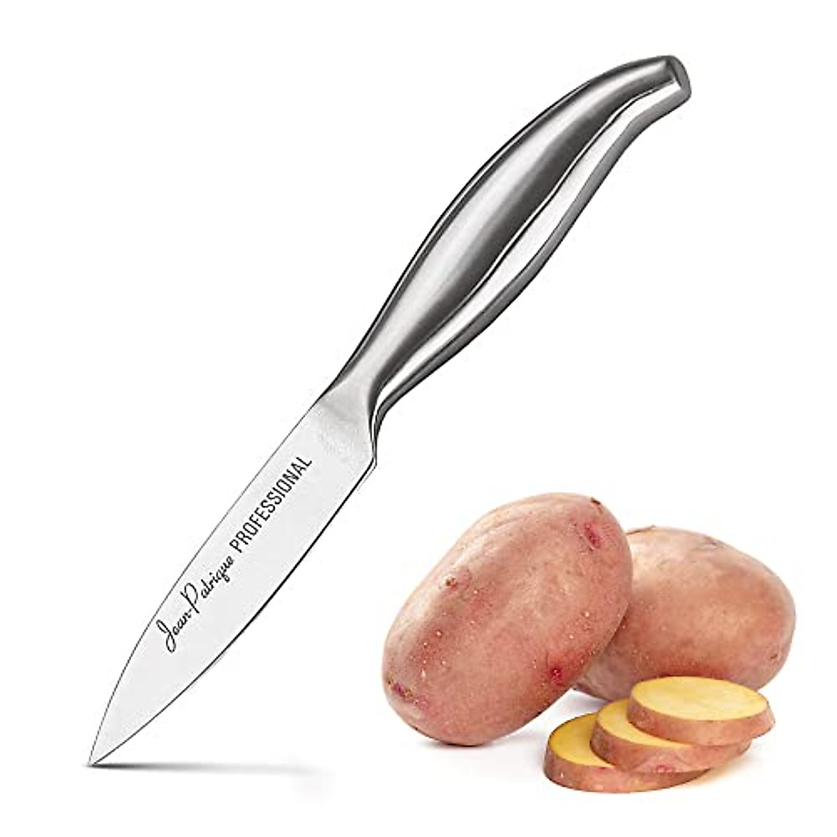 Jean-Patrique Paring Knife Kitchen 3.5 inches | Professional Chef's Small Pairing Knife Kitchen with Straight Edge Fruit Knife Made from High Carbon Stainless Steal Handle