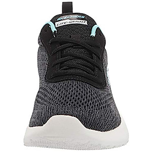 Skechers Women's Skech-Air Dynamight - Top Prize Sneaker, Black/Turquoise, 7 W