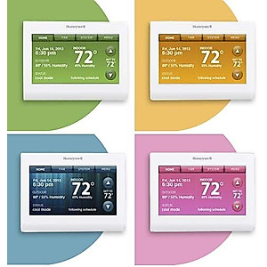 Honeywell TH9320WF5003 WiFi 9000 Color Touchscreen Thermostat, Works with Alexa, Needs 'C' Wire (Renewed)