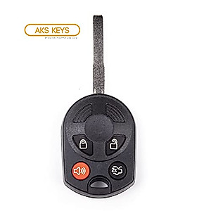 AKS Keys Compatible with Ford 2012 - 2019 Remote Key 4B FCC# OUCD6000022 HU101