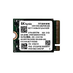 SKHynix BC711 512GB NVMe PCIe M.2 2230 30mm Solid State Drive - HFM512GD3GX013N BA- OEM Packaging
