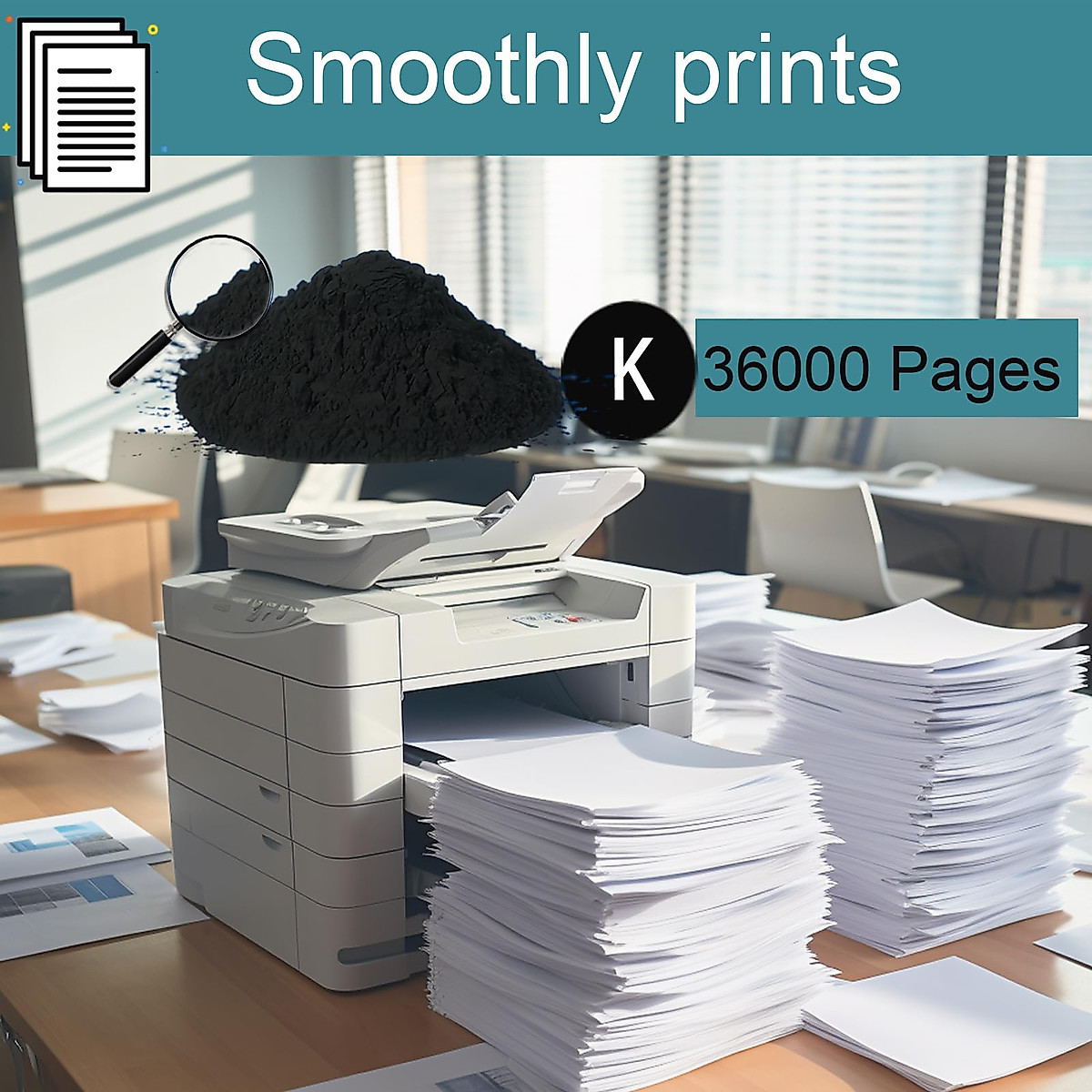 B8145 Toner Cartridge Compatible for Xerox B8145 006R01771, High Yield 36000 Pages, Reliable Performance Compatible for Xerox AltaLink B8145 B8155 B8170 Printer (Black 1Pack)