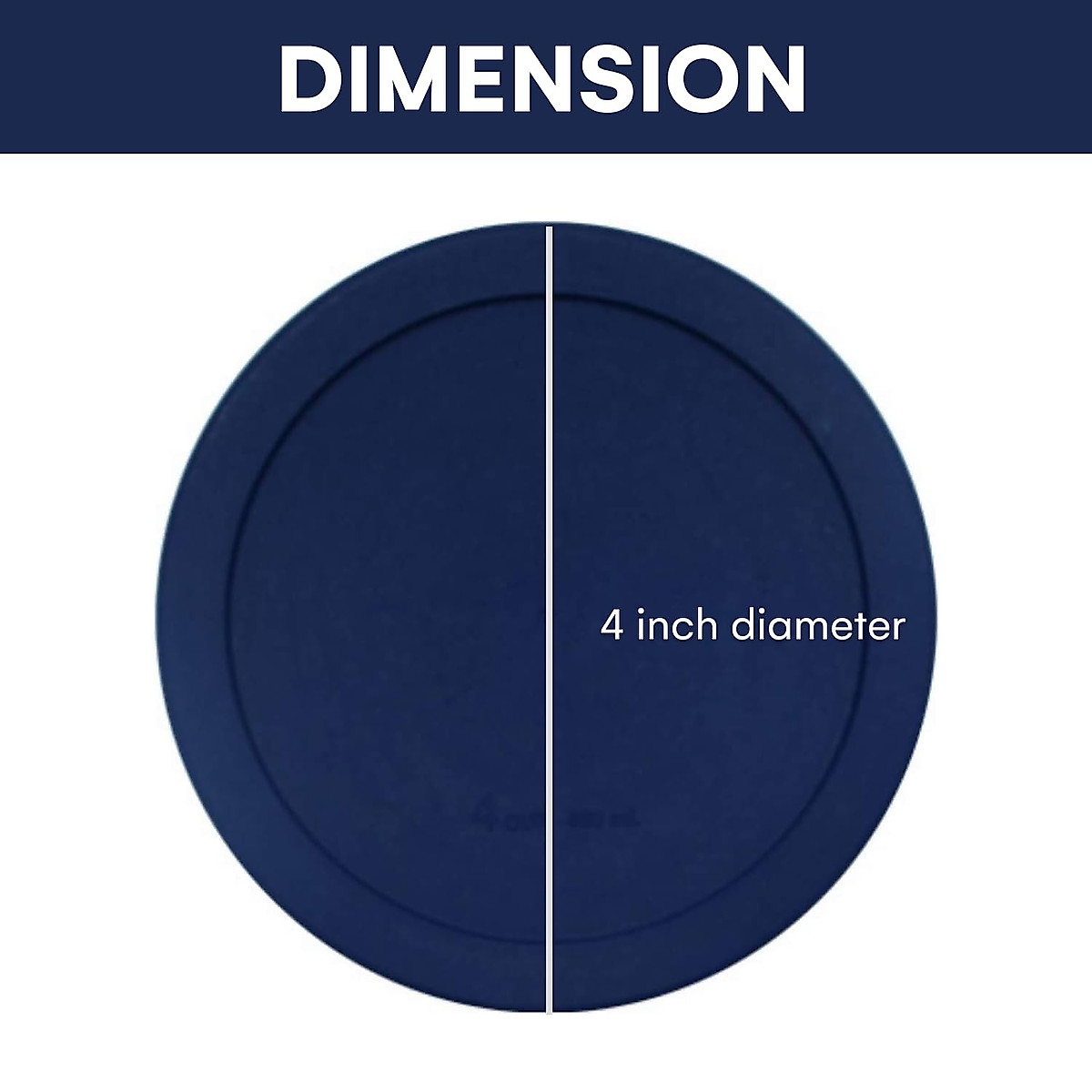 Lids for Pyrex and Anchor Round Glass Containers (2-Cups, Green-6PK)