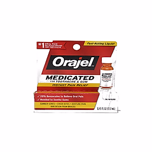 Orajel Maximum Strength, Liquid 0.45 fl oz (13.3 ml) Pack of 2