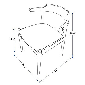 Ashcroft Furniture Co Latham Mid-Century Modern Black Faux Leather Dining Chair (Set of 2)
