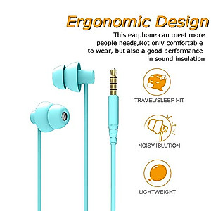 MAXROCK Sleep Earplugs - Noise Isolating Ear Plugs Sleep Earbuds Headphones with Unique Total Soft Silicone Perfect for Insomnia, Side Sleeper, Snoring, Air Travel, Meditation & Relaxation (acid blue)