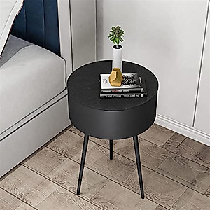 HIGOH Bedside Table Bedside Table Rack Wrought Iron Bedroom Small Bedside Table (Color : A 40X50CM)