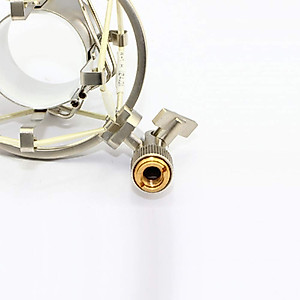 6 Pieces 5/8" Male to 3/8" Female Threaded Nut Screw Adapters Microphone Clip Holder Nut Adapters For Mic Micphone Stand