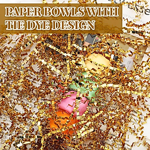 Fulmoon 1 Bag 3 lb/1.35 kg Shredded Paper for Gift Box Crinkle Cut Paper Glitter Shredded Filler Shiny Paper Filler for Gift Wrapping Basket Filling Birthday Wedding Christmas (Gold)