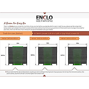 Enclo Privacy Screens 3.5ft H x 3.5ft W EC18002 Woodtek Vinyl Lincoln Outdoor Privacy Fence Panel Screen No-Dig Kit, Charcoal (2-Pack)