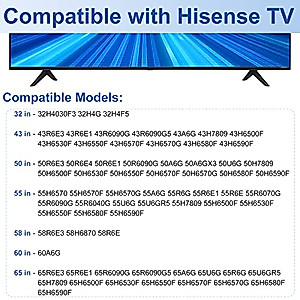 TV Stand Base for Hisense TV Legs, Base Stand for Hisense 32" 43" 50" 55" 58" 60" 65" Smart TV, for 32H4030F3 43R6E3 50R6E3 50A6G 55A6G 55U6G 55H6570G 58R6E3 58H6870 65R6E1, TV Stand Legs for Hisense