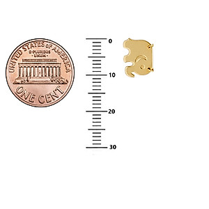 Ritastephens 14k Gold Mini Elephant Pendant Necklace 18 Inches