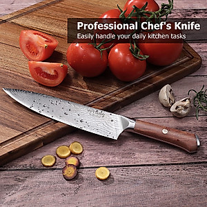 YOTSUBA Chef’s Knife Kitchen Knife, 8 inch Chef Knife A1 made of German High Carbon Stainless Steel, Ergonomic Handle, Ultra Sharp, The Best Choice for Kitchen & Restaurant