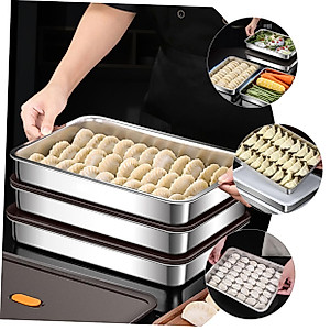 UTHCLO 1Set Dumpling Freezer Box Multi Function Food Storage Container with Lids Stackable Kitchen Organizer Bin for Fridge and Pantry