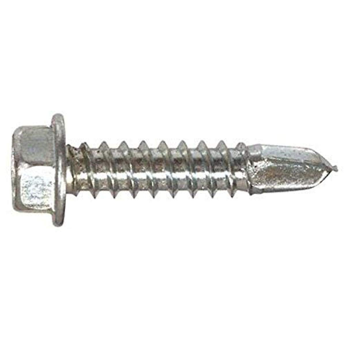 The Hillman Group 47224 1/4-14 x 1-Inch Hex Washer Head Self Drilling Screw , Zinc