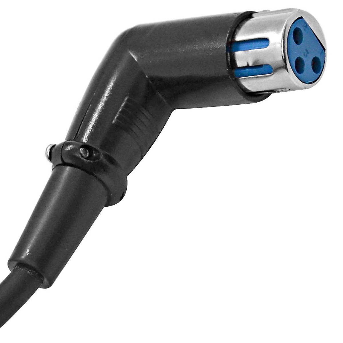 Seismic Audio - SA-RSX10-6Pack - 6 Pack of 10 Foot Right Angle XLR Female to XLR Male Microphone Patch Cables - 10' Mic Cords for Professional PA DJ Equipment