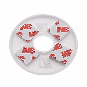 GWYAN 2 Pack Wall Split Flange ABS Round Escutcheon Plate for 0.86"/ 22mm Diameter Pipe Faucet Decoration Accessories (White)